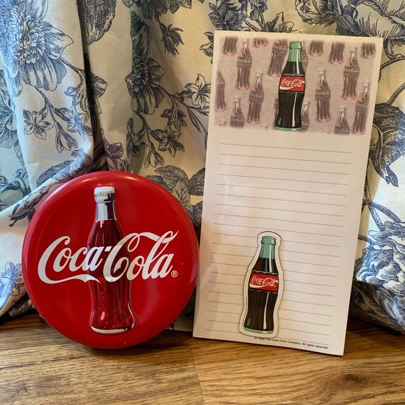 Coca Cola | Office | Coca Cola Collector Tin Notepad And Magnet Set ...